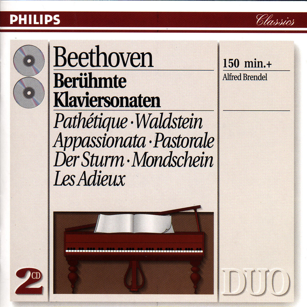 BEETHOVEN Favourite Piano Sonatas / Brendel | Decca Classics