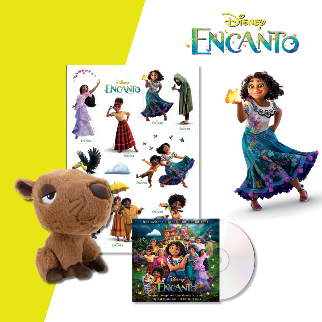 Exklusives Disney© ENCANTO Fan Bundle mit CD, Kuscheltier und Stickern ...