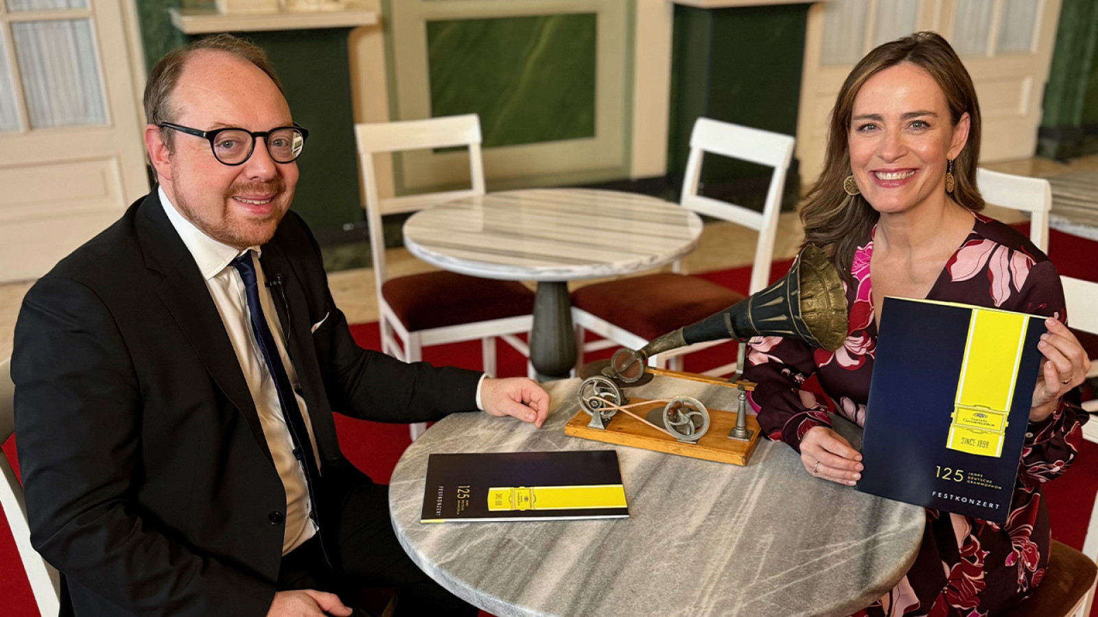 Sarah Willis trifft Clemens Trautmann zur Feier von 125 Jahren Deutsche ...