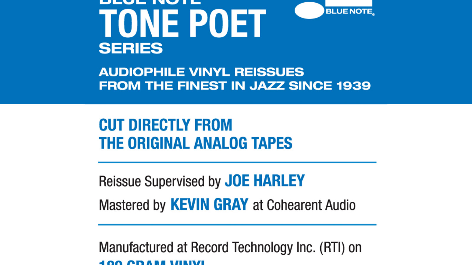 Blue Note Tone Poet Serie - Neuigkeiten | JazzEcho