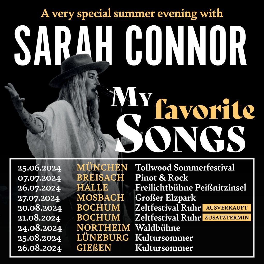 Sarah Connor - My Favorite Songs Tour 2024