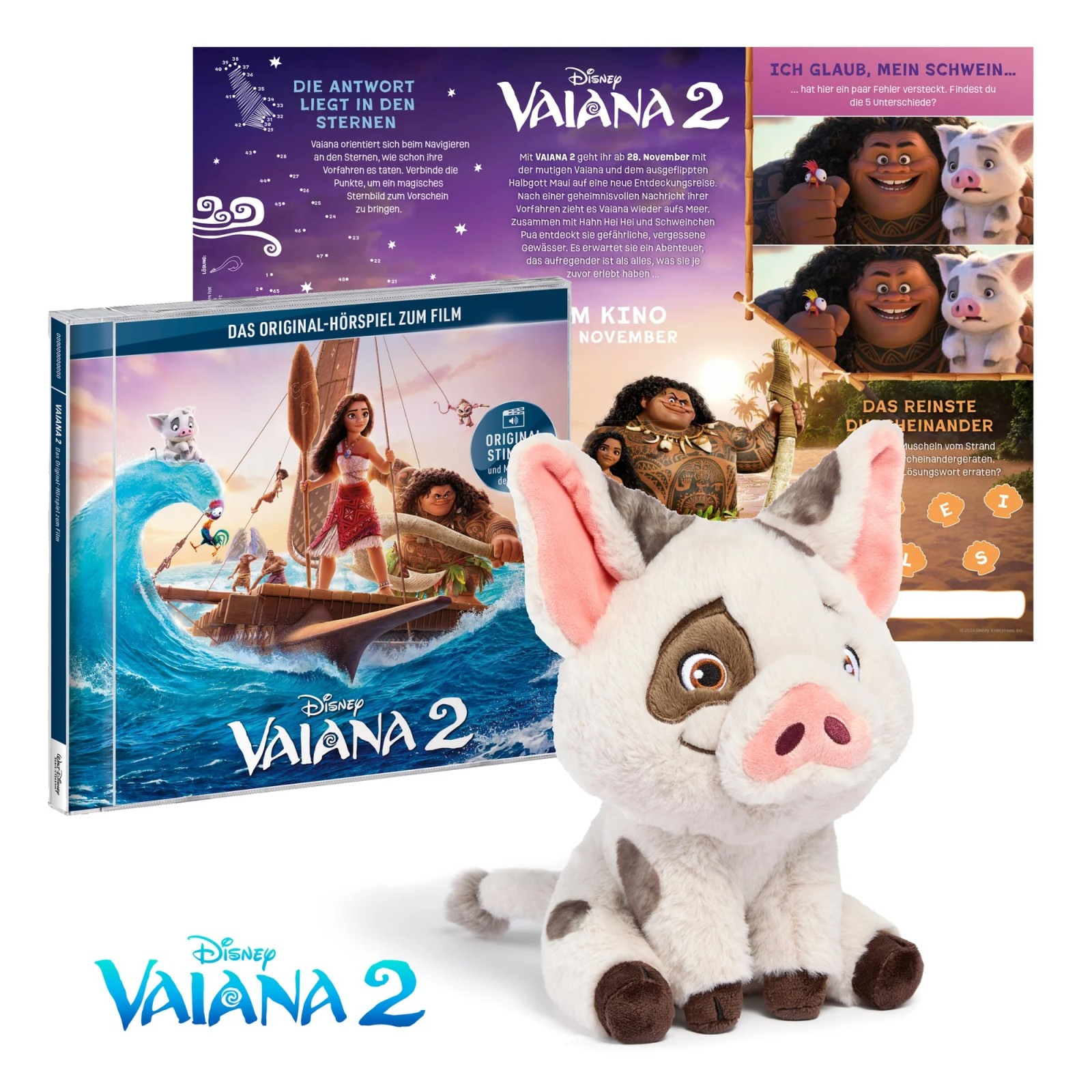 Vaiana 2 (Hörspiel Fan Bundle mit Hörspiel CD, Pua und Activity Card ...
