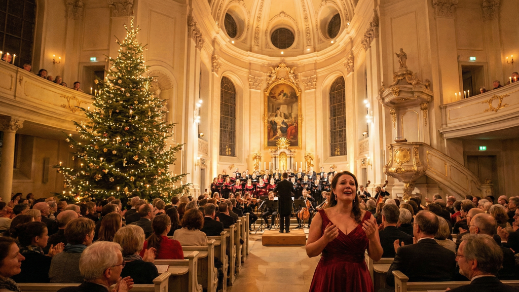Adventskonzert in der Frauenkirche Dresden mit Benjamin Bernheim, Elsa ...